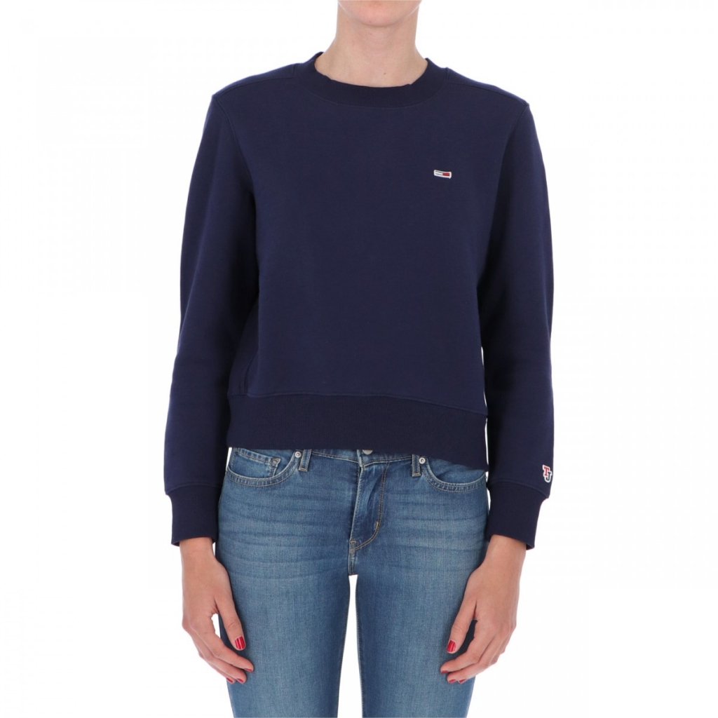 Tommy Hilfiger - Felpa Tommy Hilfiger Donna Classic Crew 002 BLACK ... Tommy Hilfiger - Felpa Tommy Hilfiger Donna Classic Crew 002 BLACK ...