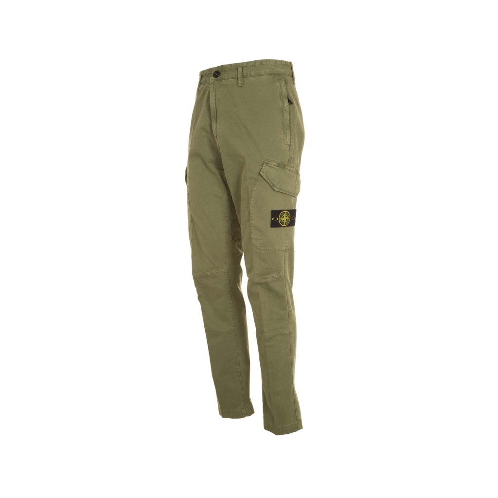 Stone Island Pantalone Cargo In Cotone Elasticizzato V0158 Jean