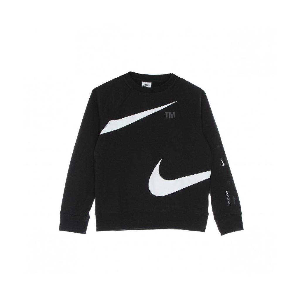 felpa girocollo ragazzo fleece swoosh crew BLACK/WHITE | Bowdoo.com felpa girocollo ragazzo fleece swoosh crew BLACK/WHITE | Bowdoo.com