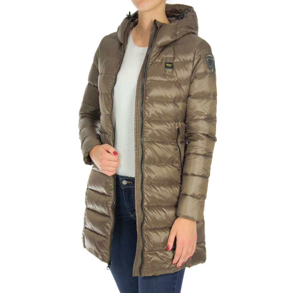 Blauer - Piumino Blauer Donna Lungo Nylon Shining 362 BARLEYCOFFEE ... Blauer - Piumino Blauer Donna Lungo Nylon Shining 362 BARLEYCOFFEE ...