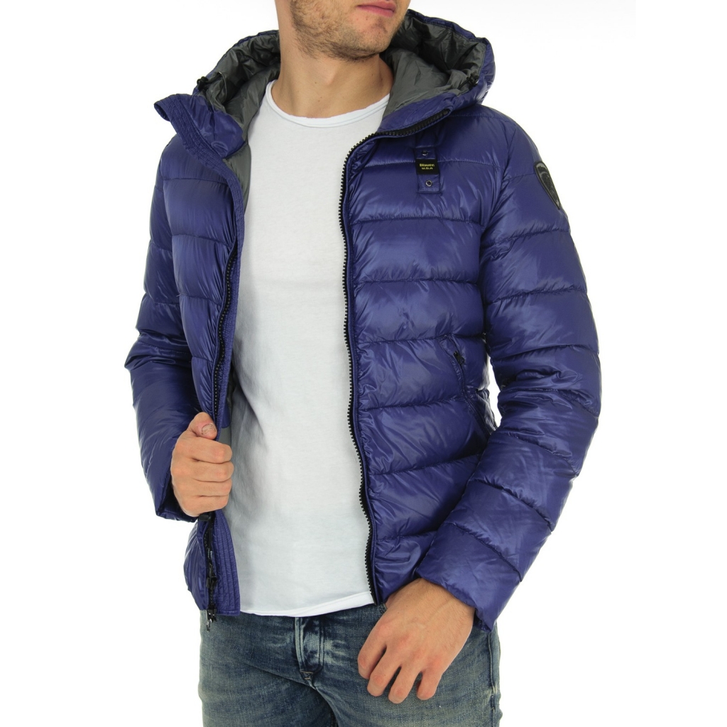 BLAUER - BLAUER UOMO PIUMINO CON CAPPUCCIO BLU IONIO INTERNO GRIGIO ... BLAUER - BLAUER UOMO PIUMINO CON CAPPUCCIO BLU IONIO INTERNO GRIGIO ...