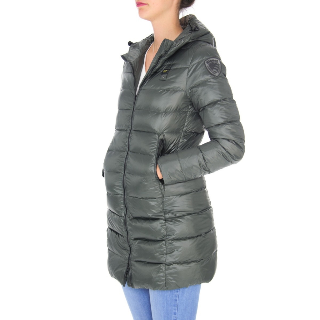 Blauer - Piumino Blauer Donna Lungo Nylon Shining 687 ALOE GREEN ... Blauer - Piumino Blauer Donna Lungo Nylon Shining 687 ALOE GREEN ...